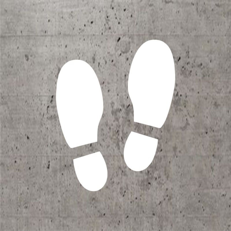 Pochoir stencil standard: Traces de pas