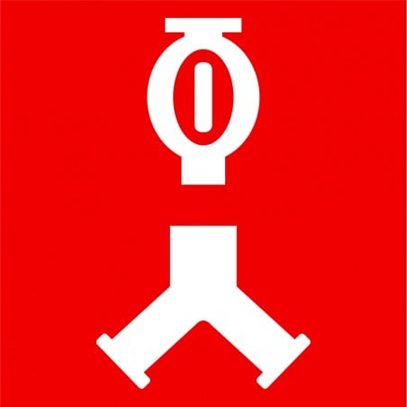 Affiche de sécurité-incendie en L recto-verso: Gicleur connexion siamoise