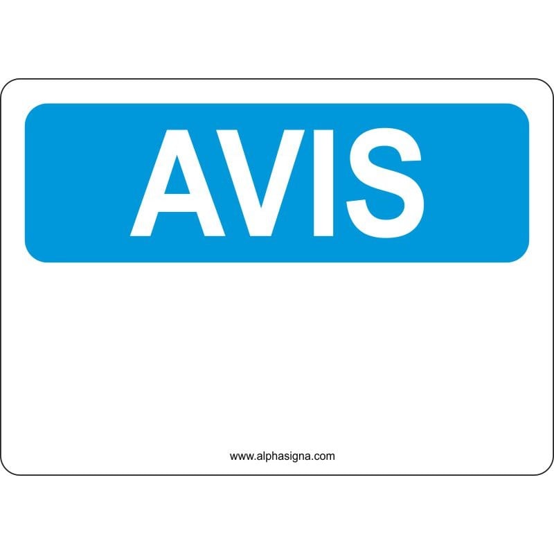 Affiche de sécurité AVIS : PERSONNALISABLE
