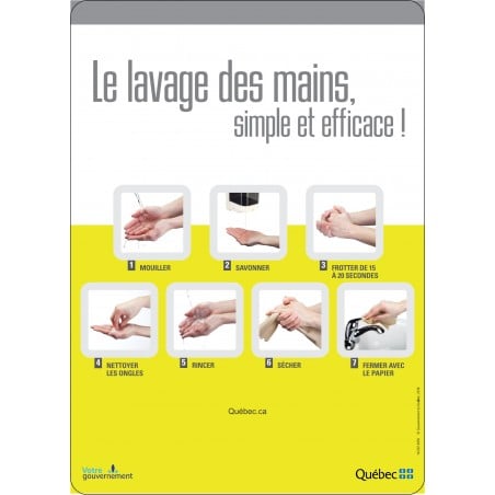 Affiche de lavage des mains: Simple et efficace