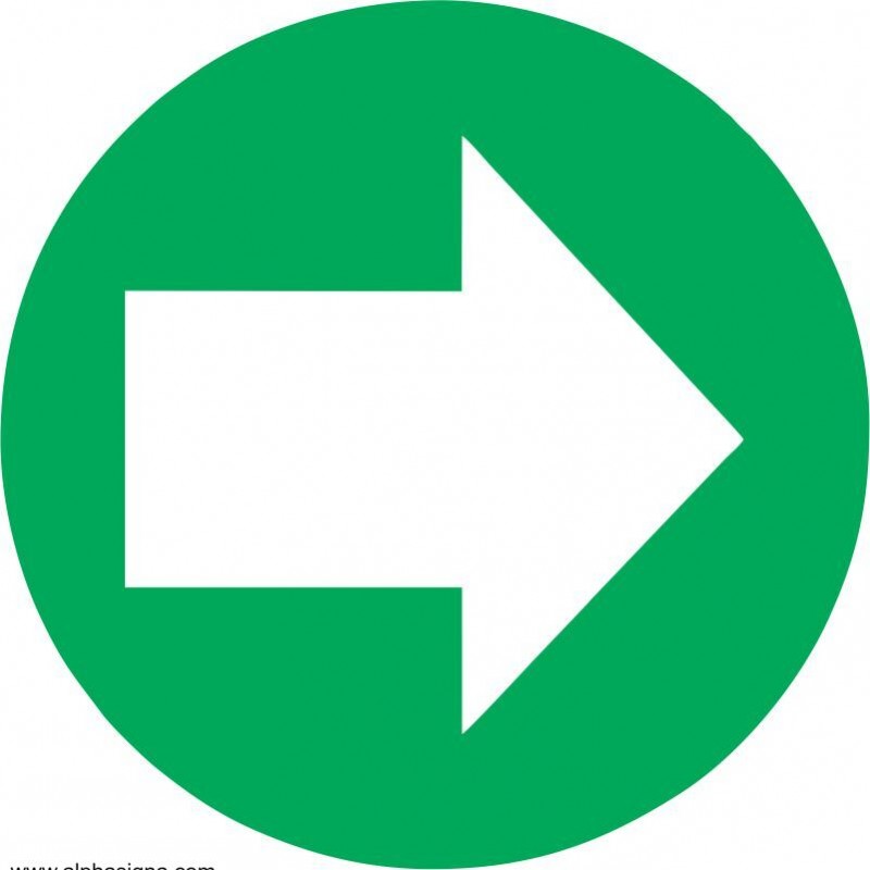 Autocollant de sécurité pour plancher commercial et industriel - flèche ...